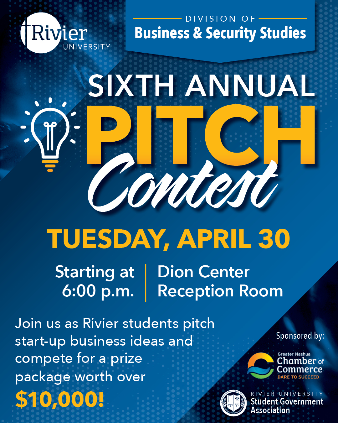 6th Annual Pitch Contest - Division of Business & Security Studies ...